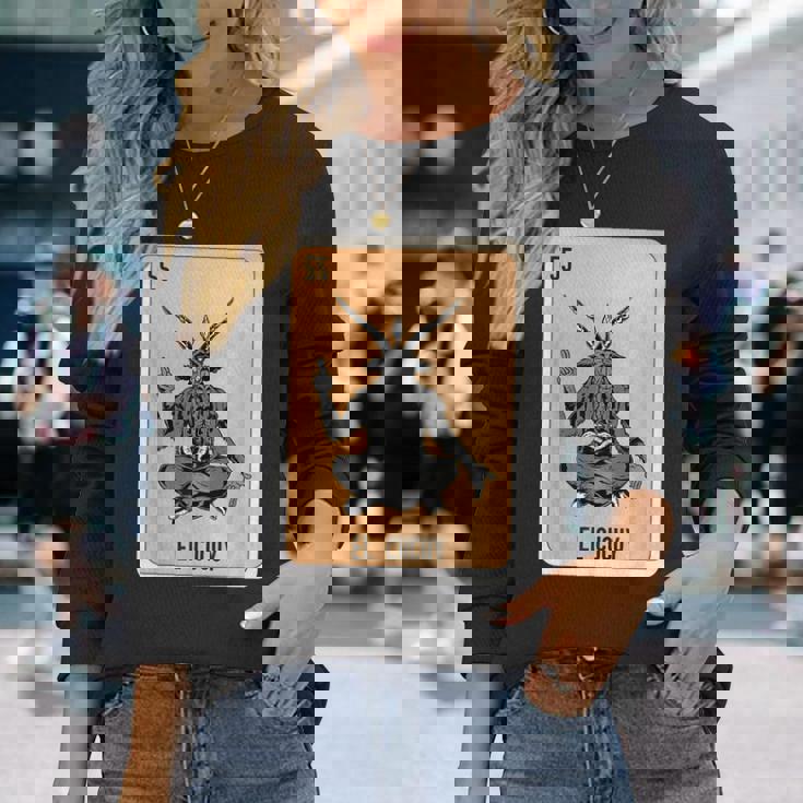 El Cucuy Mexican Slang Chicano Bingo Cards Long Sleeve T-Shirt - Monsterry