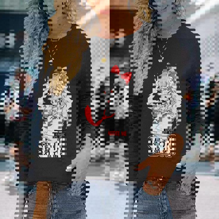 Notice Me Senpai Ahegao Face Japanese Anime Girl Otaku Cloth Long ...