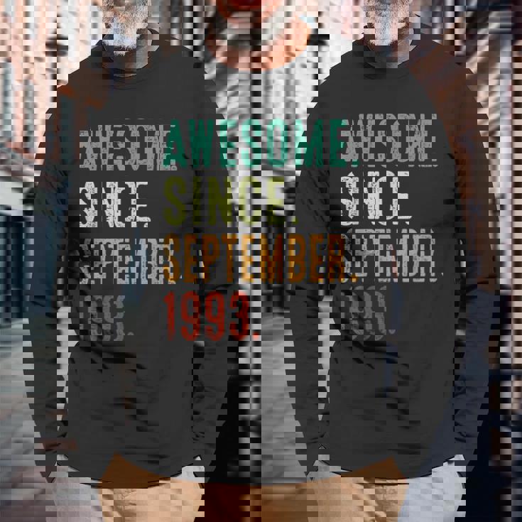 30 Year Old Awesome Since September 1993 30Th Birthday Long Sleeve ...