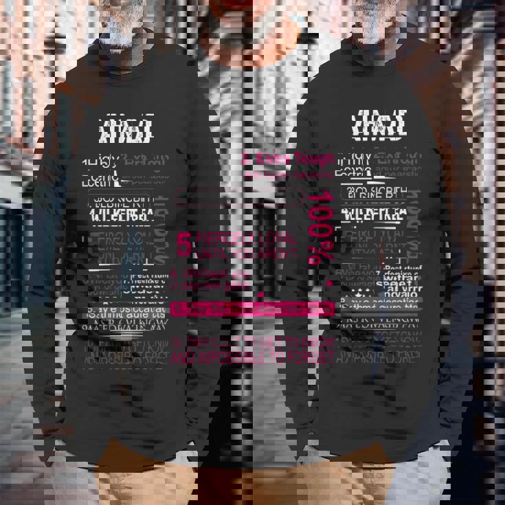 Ahmad Name Ahmad Name V2 Long Sleeve T-Shirt - Seseable