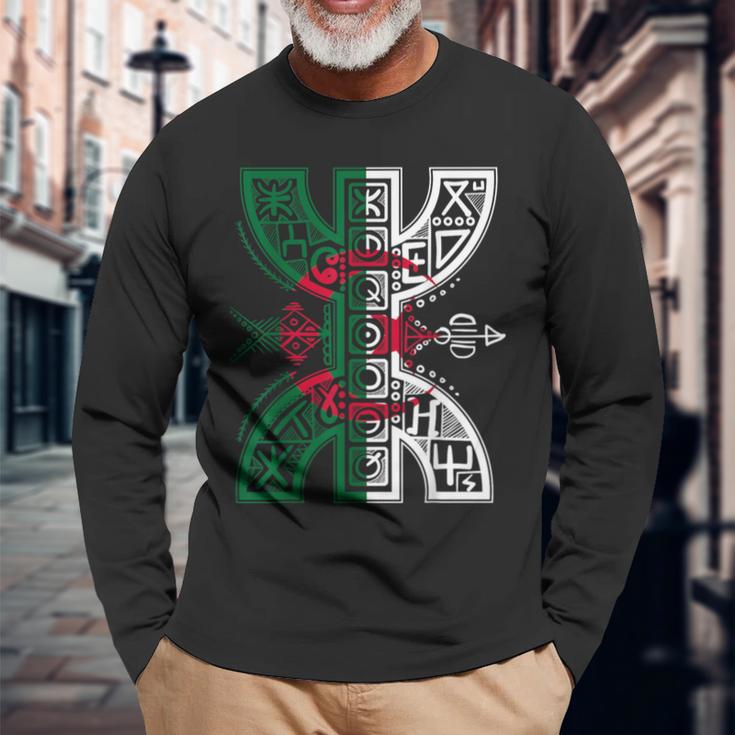Algerian Flag With Yaz Amazigh Roots Proud Algerian Berber Long Sleeve ...