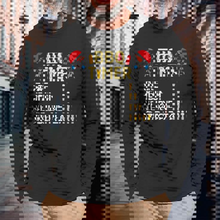 Beer Bbq Timer Barbecue Grill Master Grilling Drinking Beer Long Sleeve ...