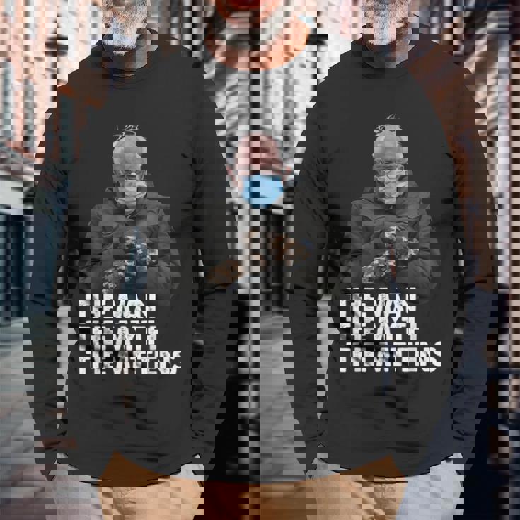 Bernie Sanders Mittens Meme Inauguration Man Myth Mittens Meme Long ...