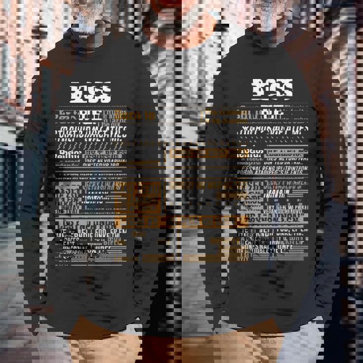Boss Name Boss Born To Rule Long Sleeve T-Shirt - Seseable