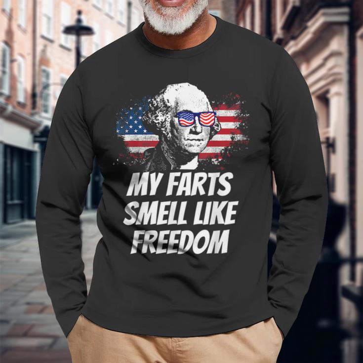 My Farts Smell Like Freedom July 4Th George Washington Freedom Long ...