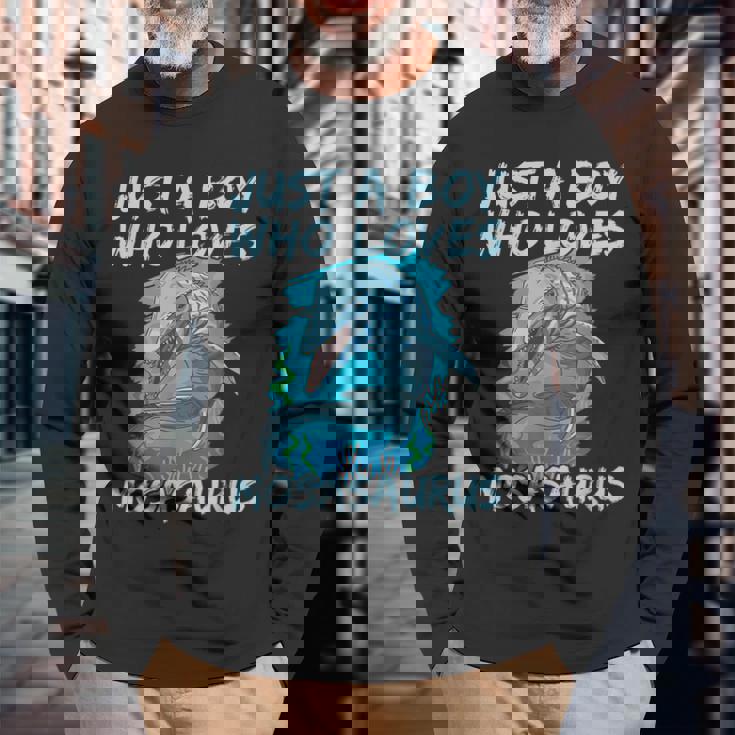 Just A Boy Who Loves Mosasaurus For A Mosasaurus Boy Long Sleeve ...