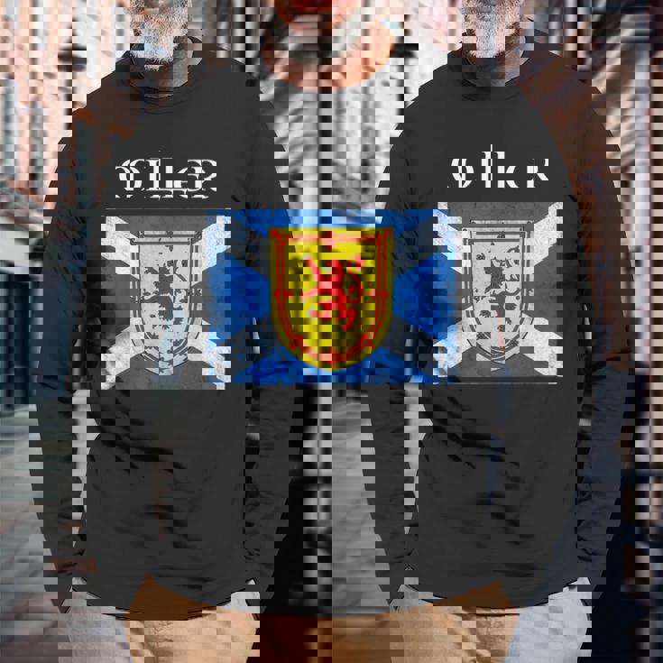 Miller Scottish Clan Name Lion Flag Miller Long Sleeve T-Shirt T-Shirt ...