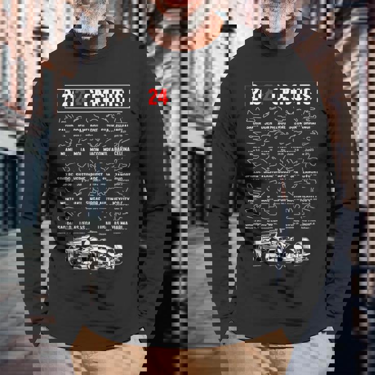 Racing Circuit Track Car Fan Race Lover 2024 Calendar Long Sleeve T ...