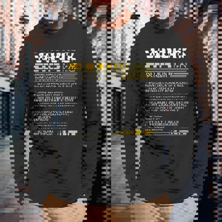 Warwick Name Warwick Facts V2 Long Sleeve T-Shirt - Seseable