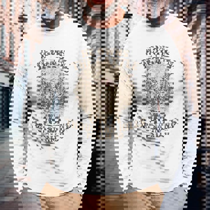 He Owns The Cattle On A Thousand Hills Psalm 50 Vintage Long Sleeve T ...