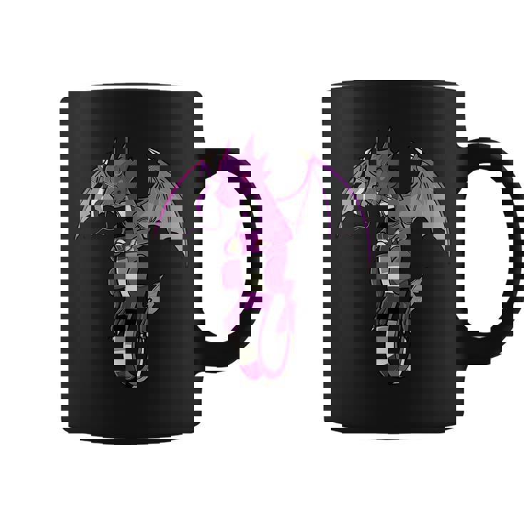 Ace Pride Flag Asexual Dragon Mythical Aroace Lgbt Aromantic Coffee Mug ...