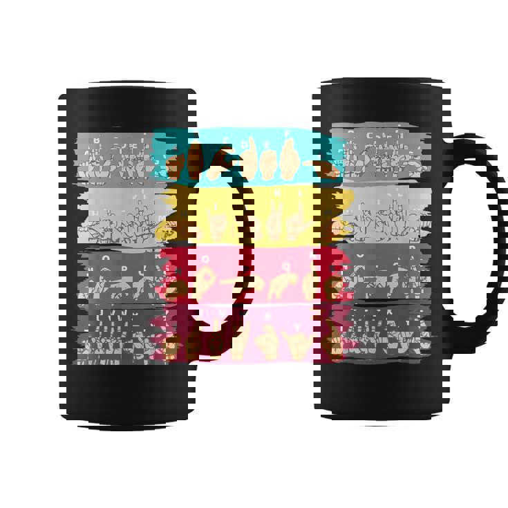 'Asl Alphabet' Cool Asl Sign Language Coffee Mug | Mazezy