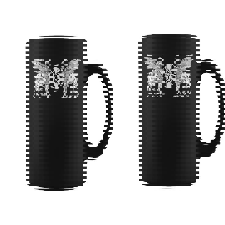 Assyrian Lamassu Assyrian Flag Coffee Mug | Mazezy