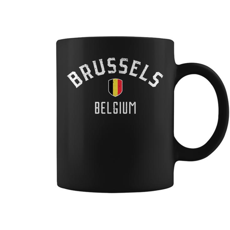 Brussels Belgium - Belgian Flag Brussels Coffee Mug | Mazezy UK
