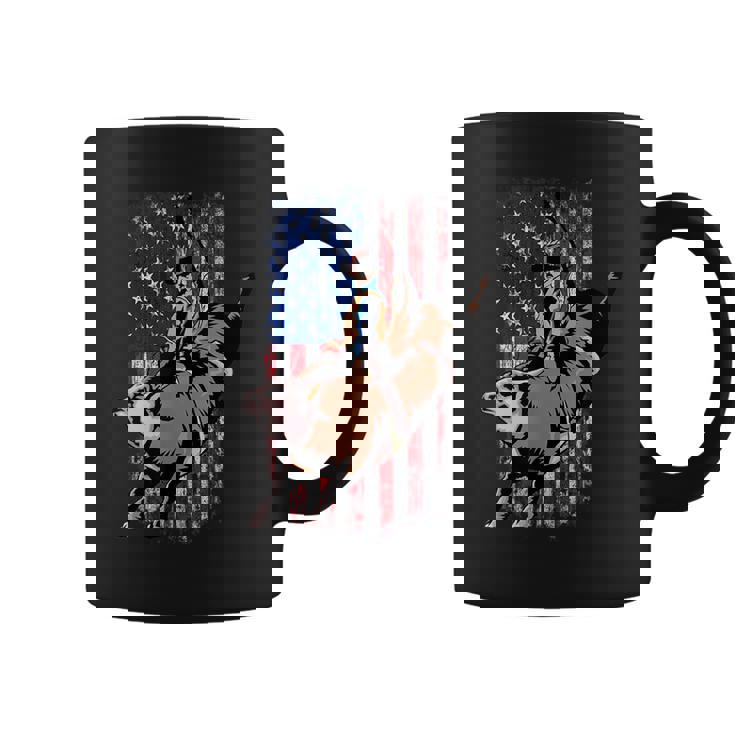 Bull Rider Bull Riding Cowboy Rodeo American Flag Rodeo Funny Gifts ...