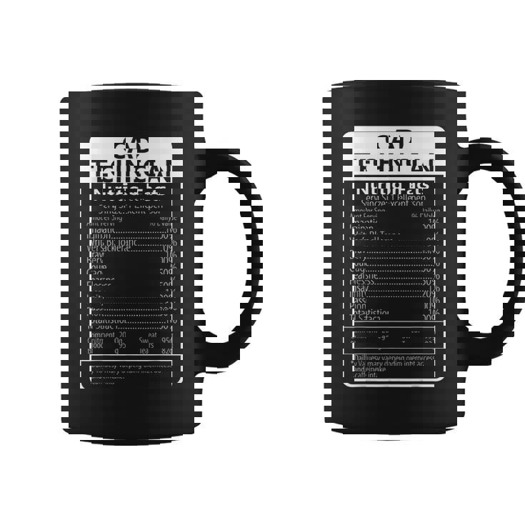 Cad Technician Nutrition Facts Sarcastic Coffee Mug | Mazezy