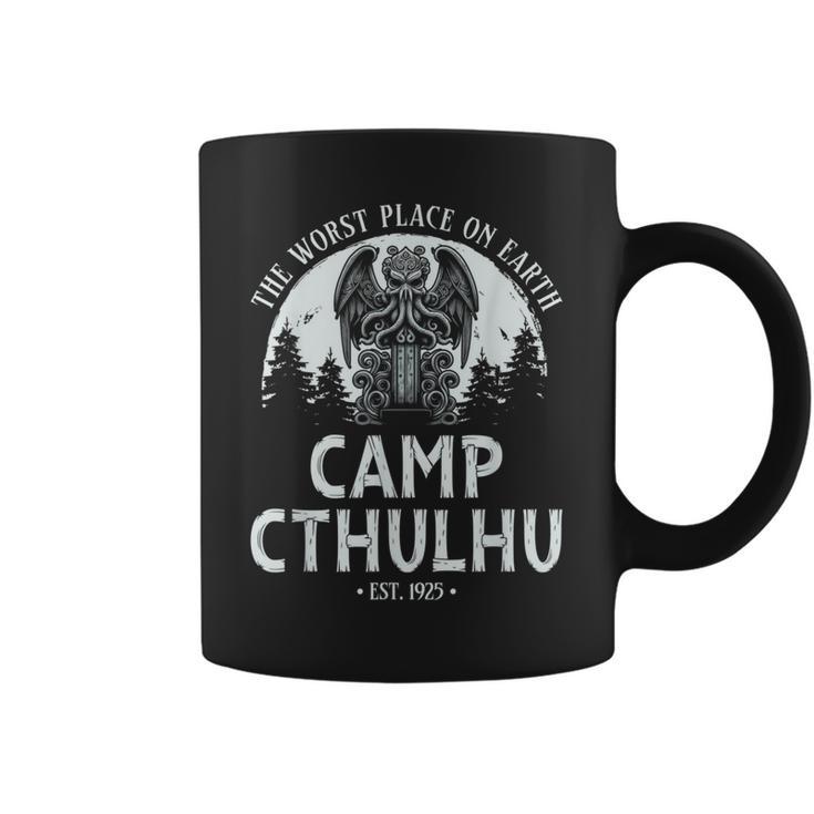 Camp Cthulhu Funny Cosmic Horror Cthulhu Coffee Mug | Seseable
