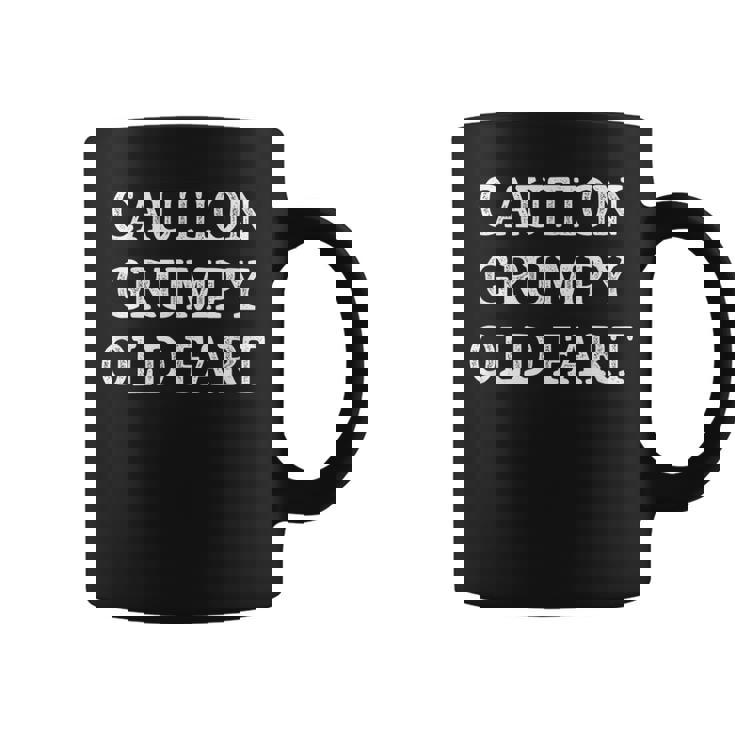 Caution Grumpy Old Fart Vintage Style Gift For Mens Coffee Mug | Mazezy