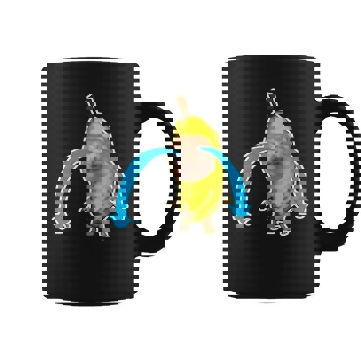 Crying Banana Cat Meme Coffee Mug - Monsterry