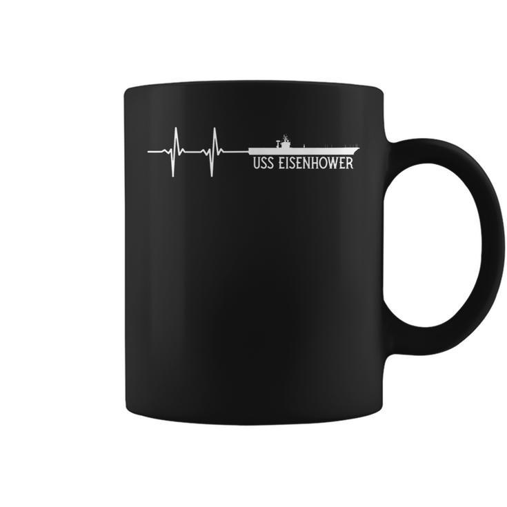 Ekg Heartbeat Uss Eisenhower Cvn69 Aircraft Carrier Coffee Mug | Mazezy