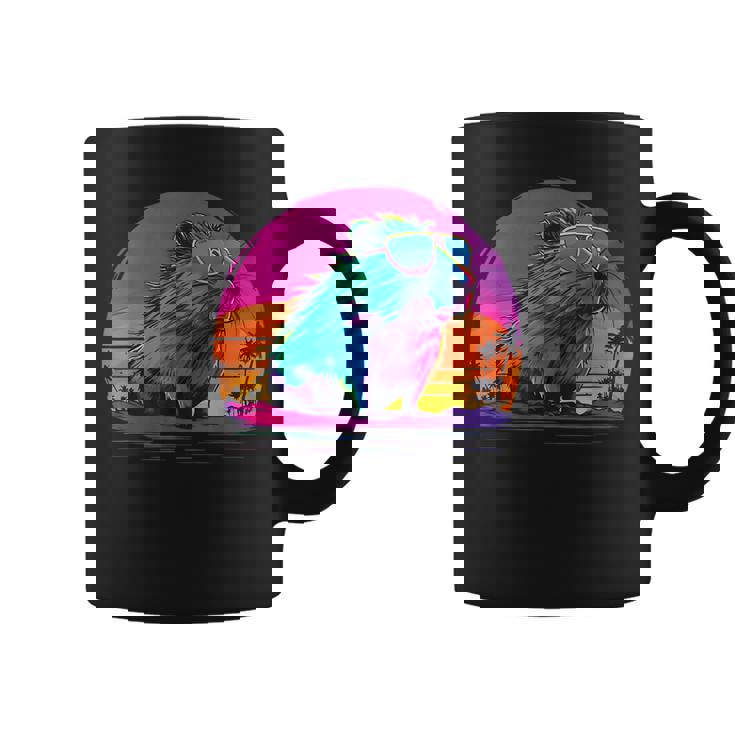 Funny Capybara Vintage Rodent Retro Vaporwave Aesthetic Goth Coffee Mug ...