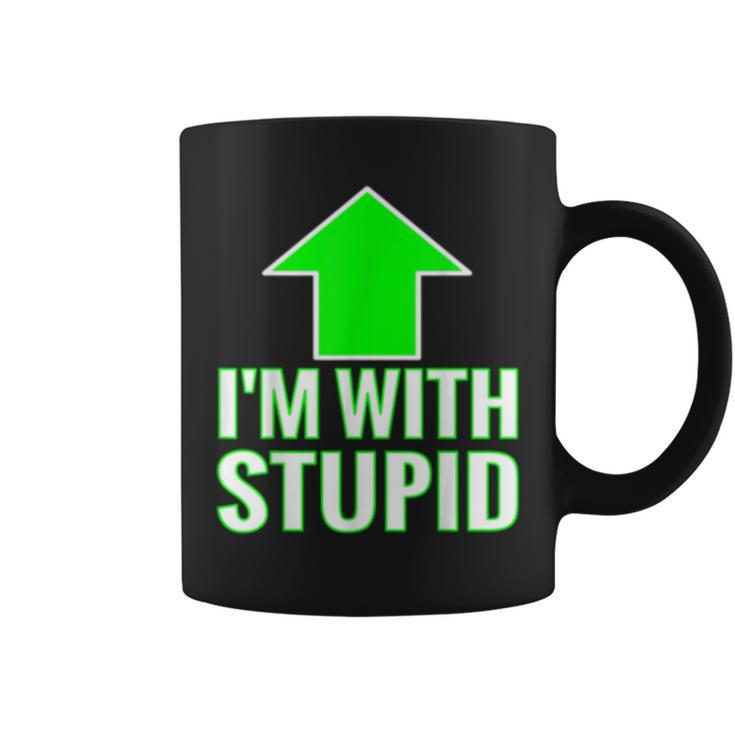 Funny Im With Stupid Up Arrow Coffee Mug | Mazezy
