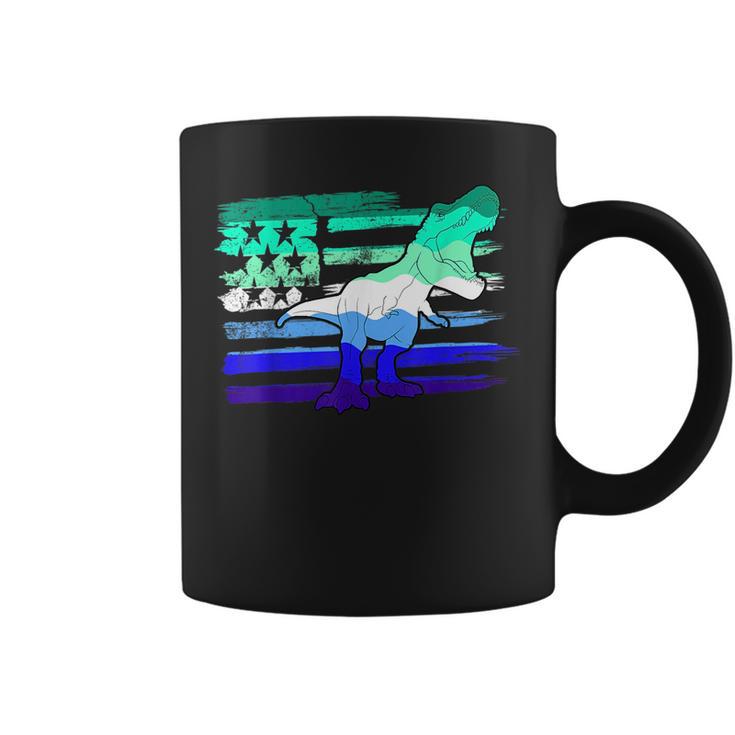 Funny Mlm Pride Dinosaur Usa Flag Gay Male Lgbt Mlm Flag Mens Back ...