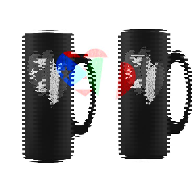 Half Italian And Puerto Rican Rico Italy Flag Heart Boricua Coffee Mug ...