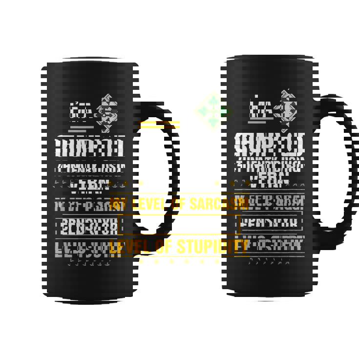 Im A Grumpy Old 4Th Infantry Division Veteran Coffee Mug | Mazezy