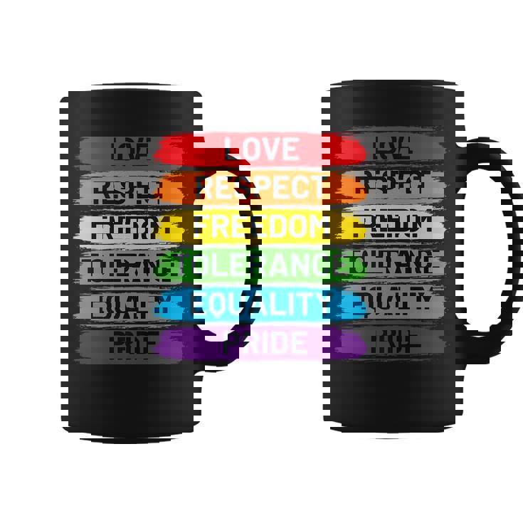 Lgbtq Love Respect Freedom Tolerance Equality Pride Month Coffee Mug ...