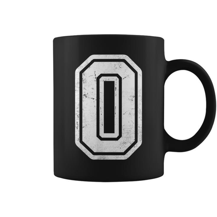Number 0 White Sports Jersey Vintage Coffee Mug - Seseable
