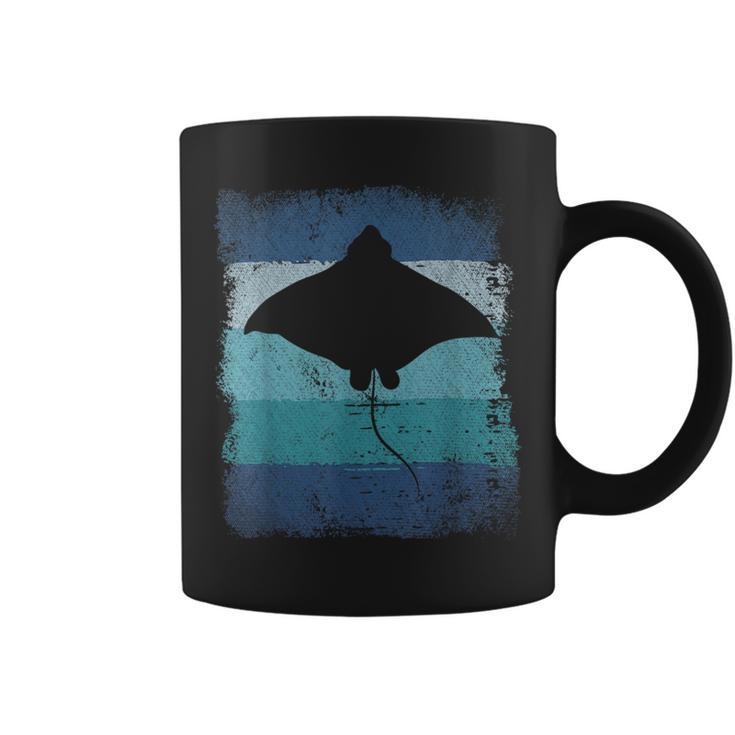 Ocean Animal Scuba Diving Stingray Retro Manta Ray Coffee Mug | Mazezy
