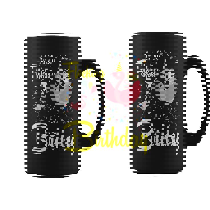 Queen Flamingo Flying Happy Me You Its My Flocking Birthday Coffee Mug ...