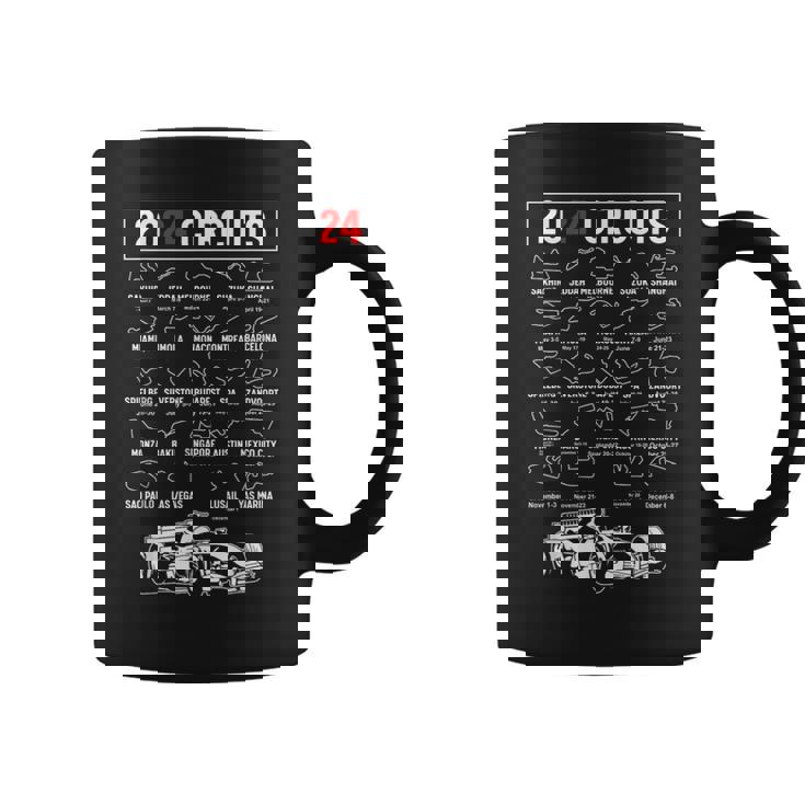 Racing Circuit Track Car Fan Race Lover 2024 Calendar Coffee Mug - Seseable