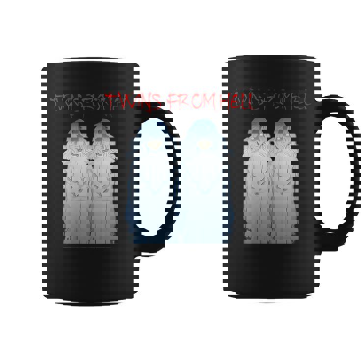 Really Scary Creepy Evil Ghost Twins From Hell Halloween Coffee Mug ...