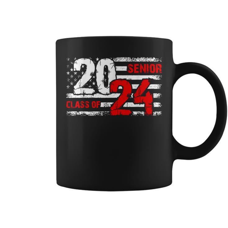 Senior 2024 American Flag Graduation Class Of 2024 Coffee Mug - Seseable
