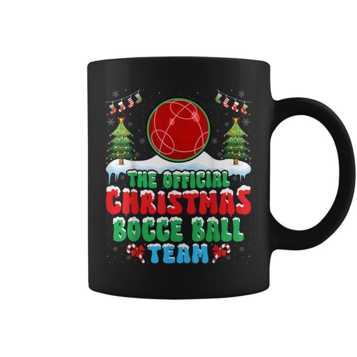 Snow Christmas Bocce Ball Team Bocce Ball Lover Xmas Men's T-shirt Back ...