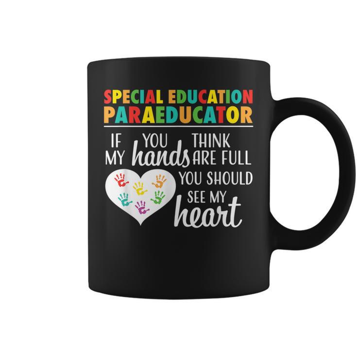 Special Education Paraeducator Cute Heart Appreciation Coffee Mug | Mazezy