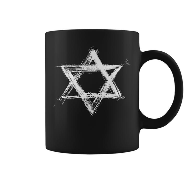 Star Of David Pride Israel Jewish Israeli Flag Brush Stroke Coffee Mug ...
