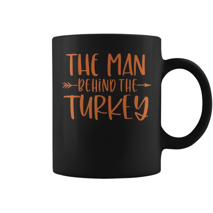 The Man Behind The Turkey Thanksgiving Pregnancy Coffee Mug | Mazezy