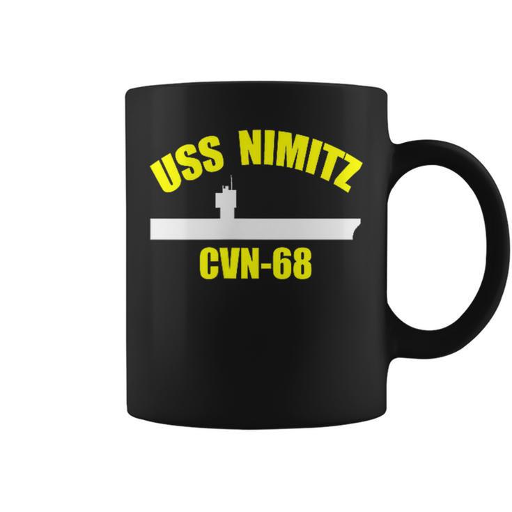 Uss Nimitz Cvn-68 Aircraft Carrier Fathers Day Veteran Idea Coffee Mug ...