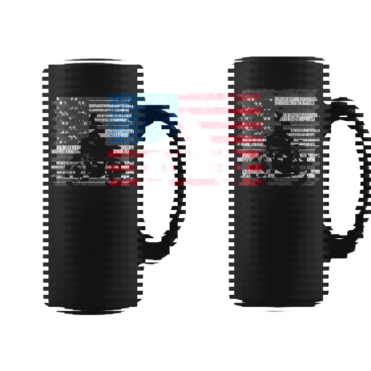 Vintage American Biker Us Flage Motorcycle Riders Gift Coffee Mug | Mazezy