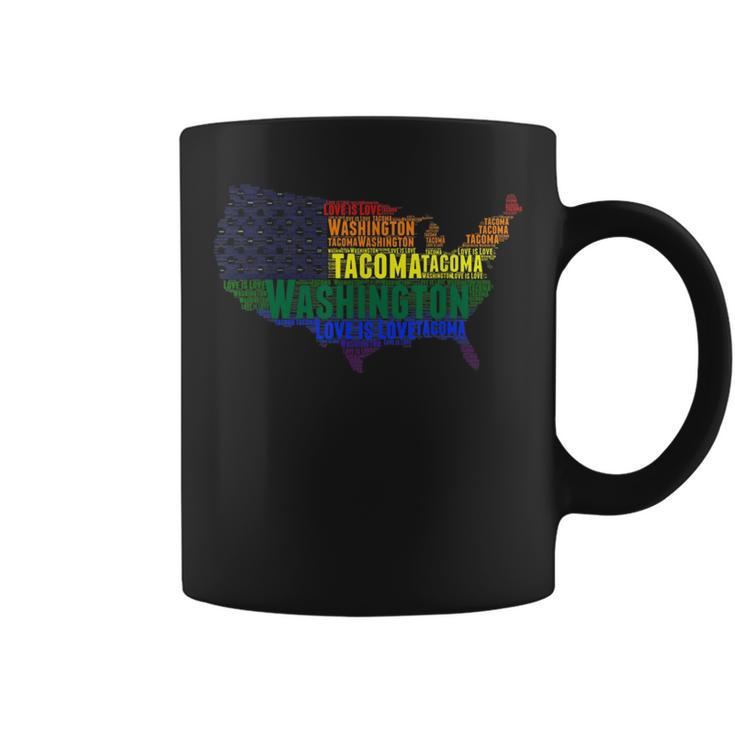 Washington Tacoma Love Wins Equality Lgbtq Pride Coffee Mug | Mazezy