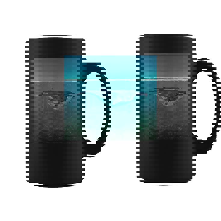 Whale Art Blue Whale Whale Lover Ocean Painting Whale Coffee Mug | Mazezy