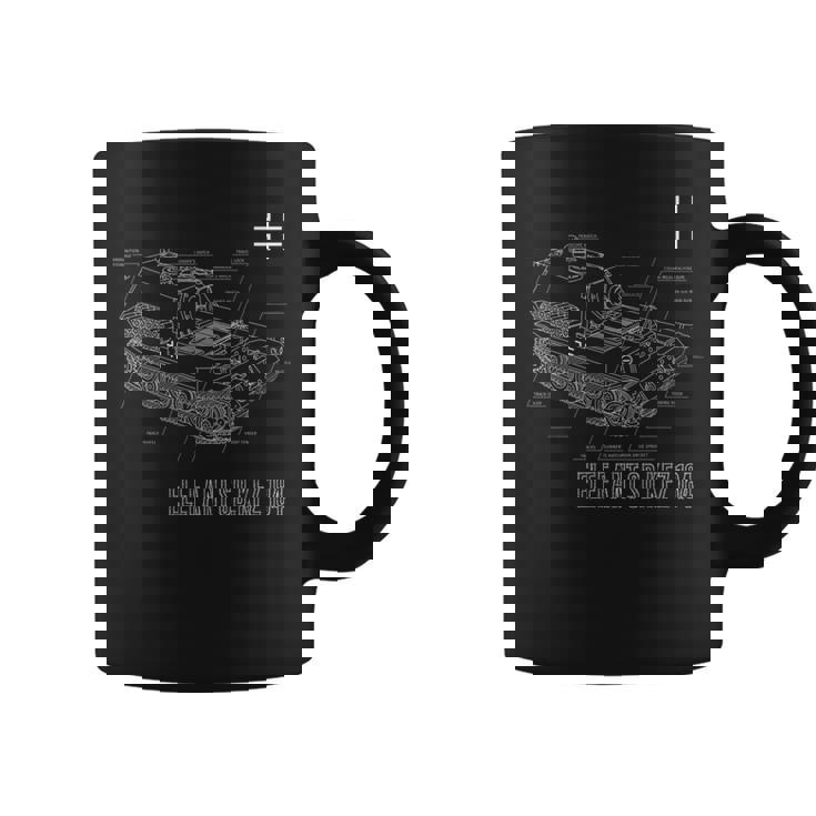 World War 2 German Anti Tank Destroyer Elefant Blueprint Coffee Mug ...