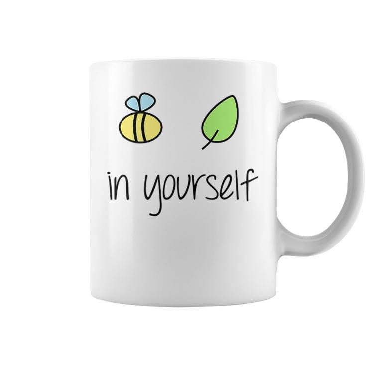 Believe Bee Leaf In Yourself Cute Pun Motivational Coffee Mug | Mazezy