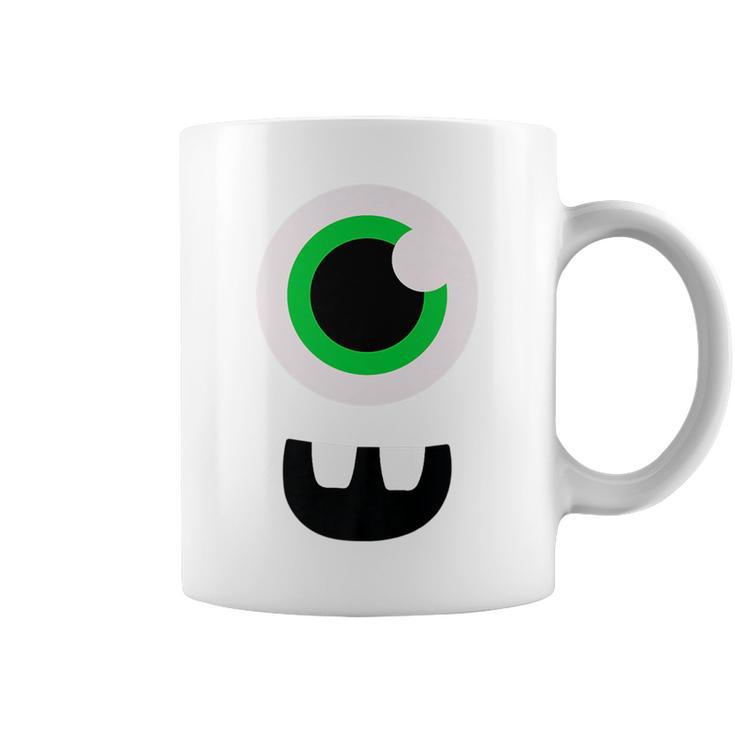 Funny Scary Monster Eyeball Face | Halloween Costume Coffee Mug | Mazezy