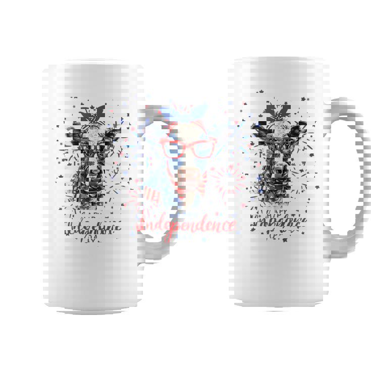 Happy Independence Day 4Th Of July Cow Print United States Coffee Mug ...