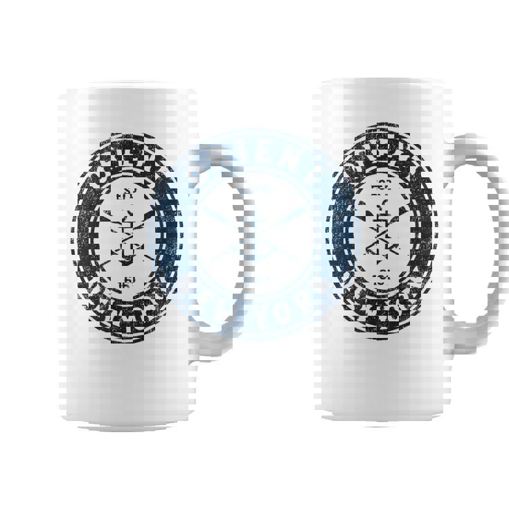Orient New York Ny Vintage Boat Anchor & Oars Coffee Mug | Mazezy