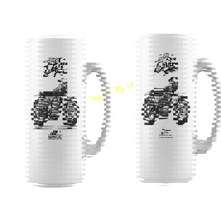 Vintage Scrambler Motorcycle Classic Dirt Bike Enthusiast Coffee Mug ...